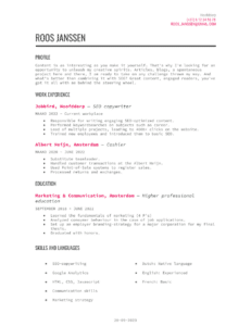 Cv Engels | Voorbeeld en verschillen | Jobbird